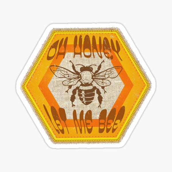 "Oh Honey Bee Patch" Sticker for Sale by TheHippieHobbit | Redbubble