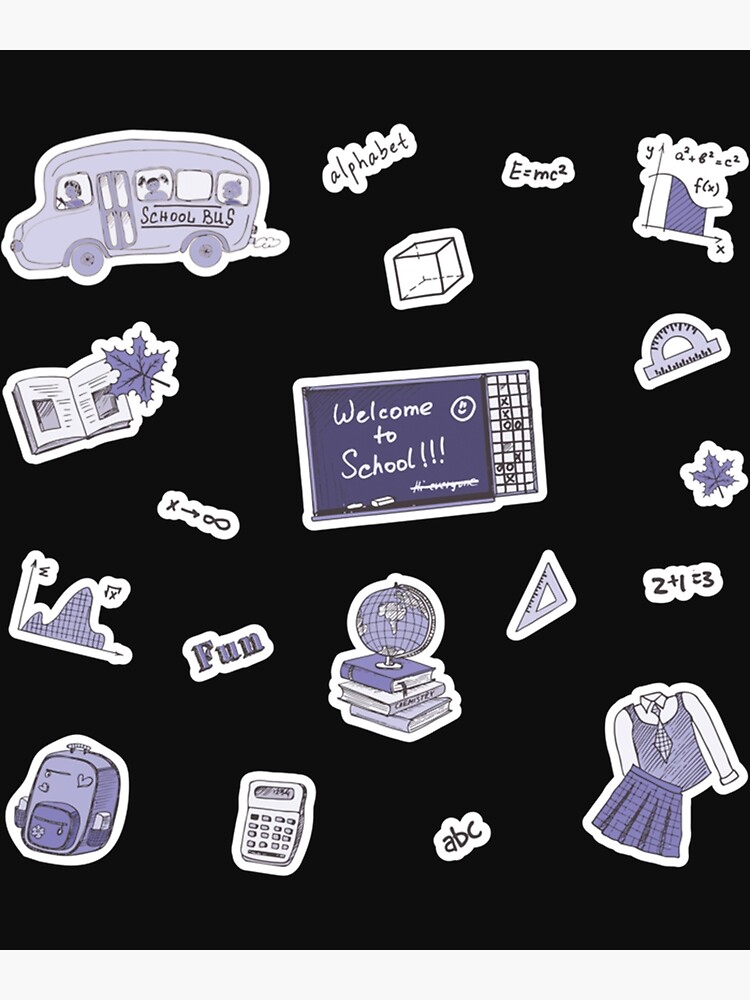 "Light Purple School Subject Pack " Poster for Sale by PinkBangLED44 ...