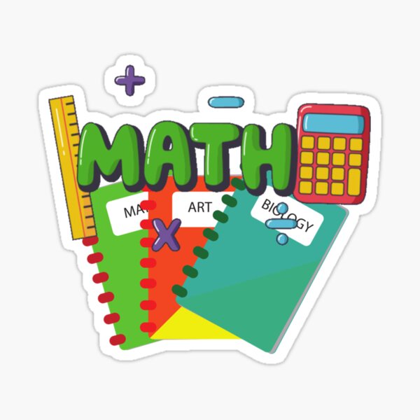 "Math subject " Sticker for Sale by PinkBangLED44 | Redbubble