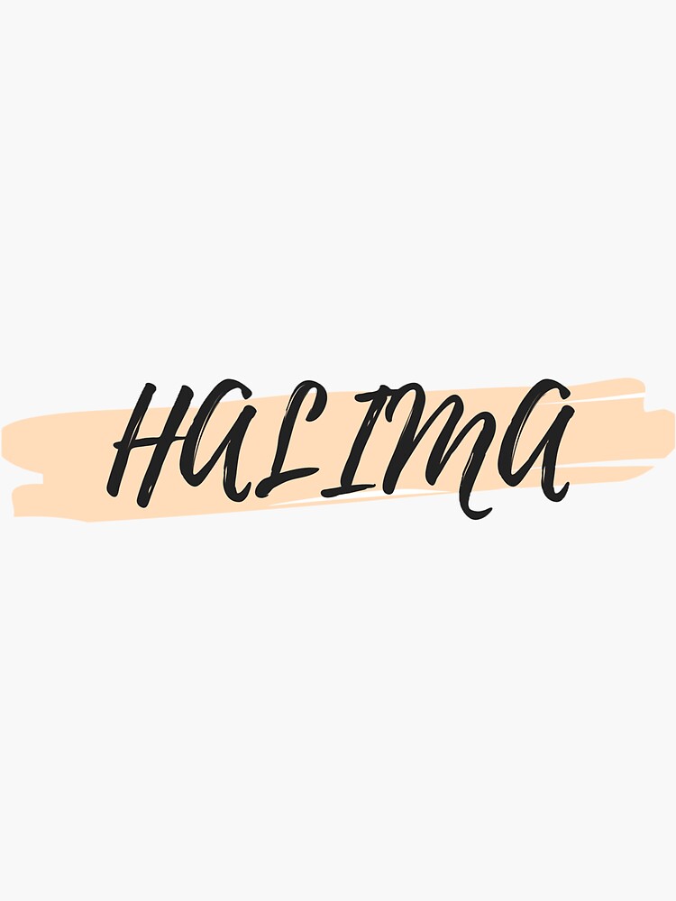 "Name HALIMA" Sticker by imane91 | Redbubble