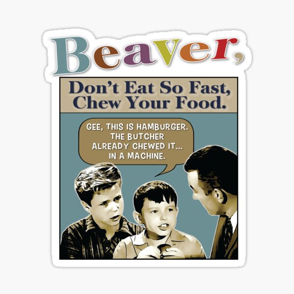 "Chew Your Food" Sticker for Sale by Armando65 | Redbubble