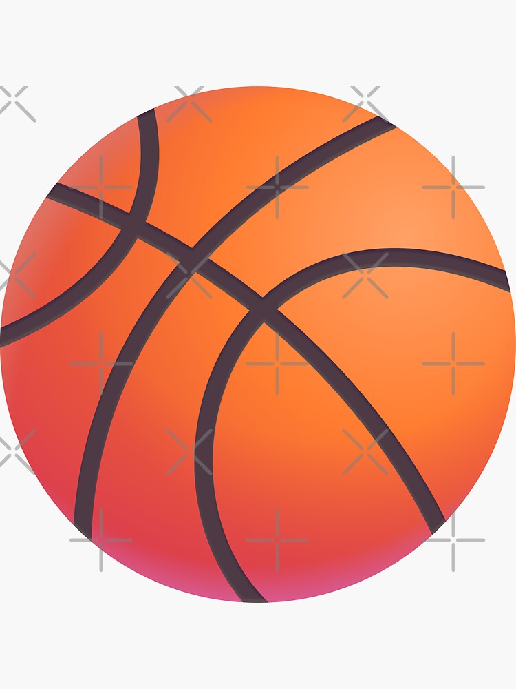 "Basketball Emoji - big" Sticker for Sale by abroadDesigns | Redbubble