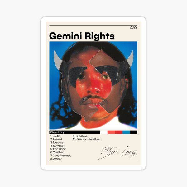 "steve lacy gemini rights album cover poster" Sticker for Sale by ...