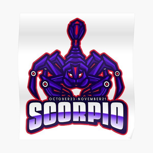 "Scorpio Mech Star Sign" Poster for Sale by Rorulent | Redbubble
