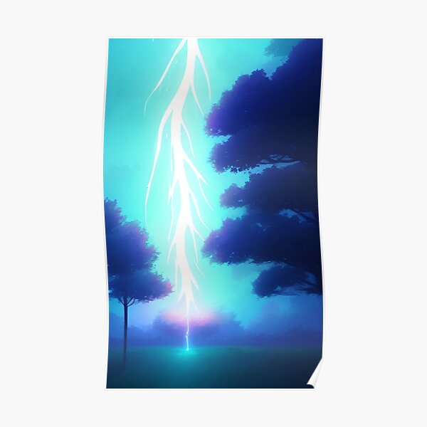 "Lightning Strikes" Poster for Sale by Dripya | Redbubble
