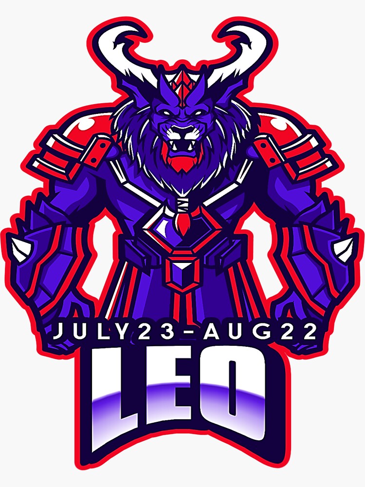 "Leo Samurai Zodiac Star Sign" Sticker for Sale by Rorulent | Redbubble