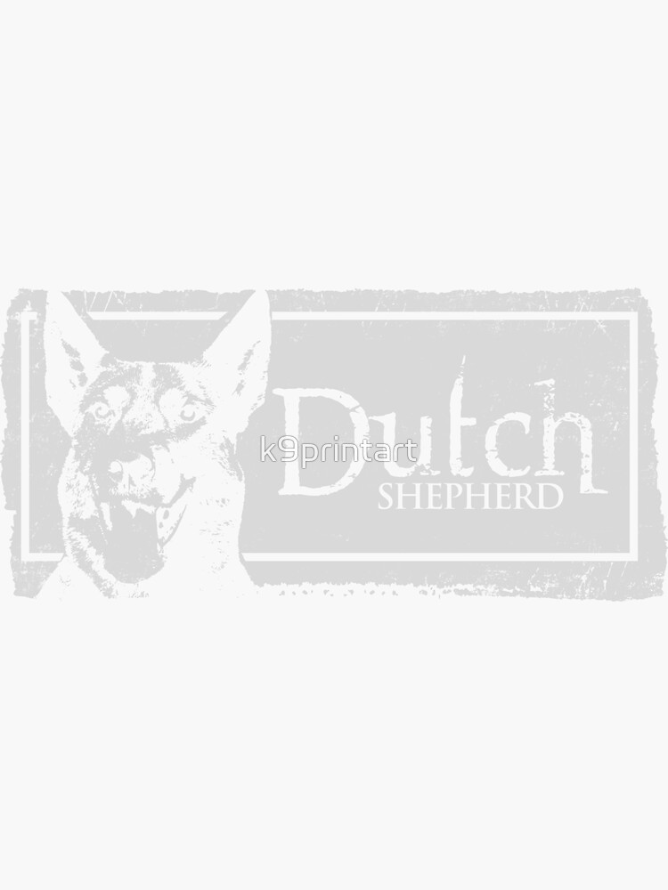 "Dutch Shepherd" Sticker by k9printart | Redbubble