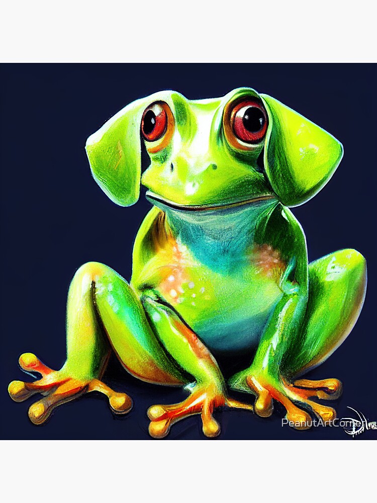 "Frog Dachshund Mix" Sticker for Sale by PeanutArtCorner | Redbubble