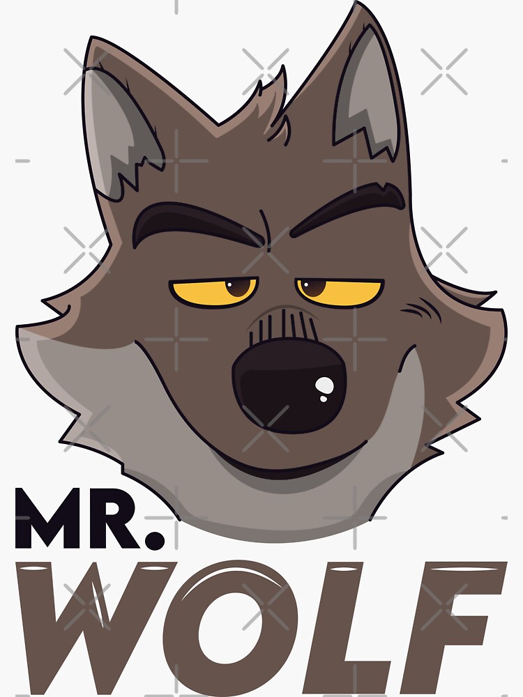 "Mr. Wolf - The Bad Guys" Sticker by Necronder | Redbubble
