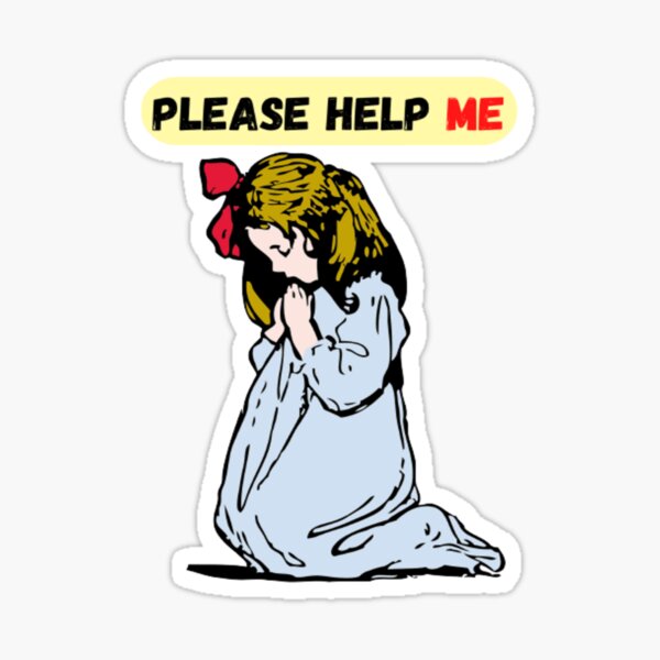 "please help me" Sticker for Sale by ablynews | Redbubble