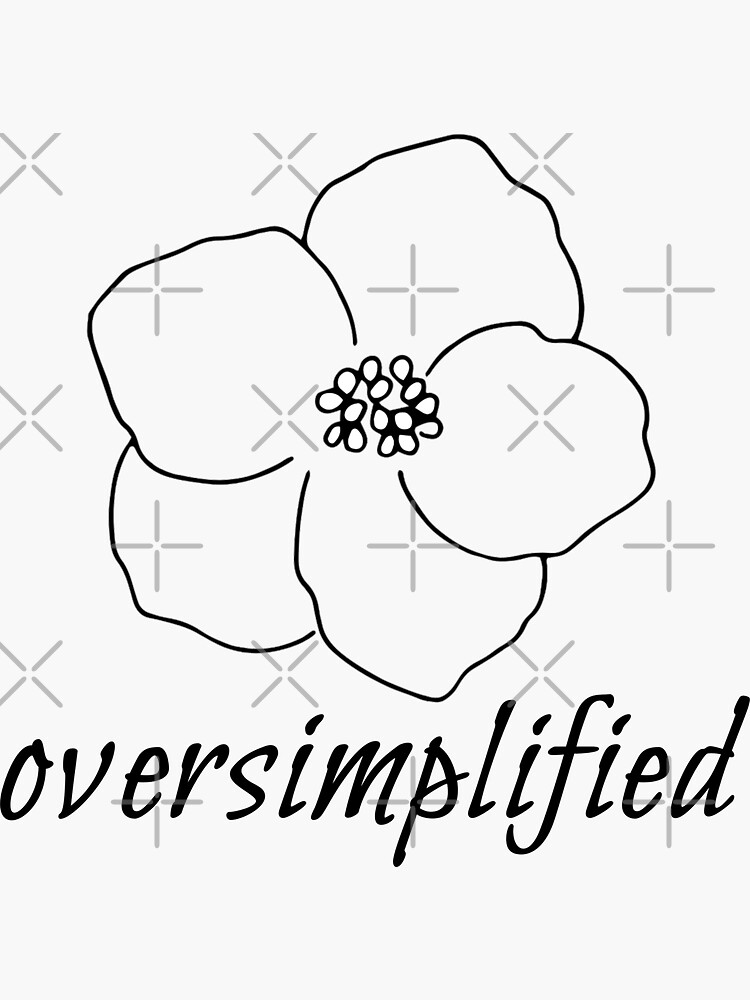 "Oversimplified" Sticker for Sale by Sakshi-S | Redbubble