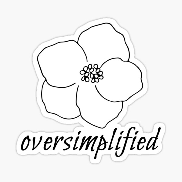 "Oversimplified" Sticker for Sale by Sakshi-S | Redbubble