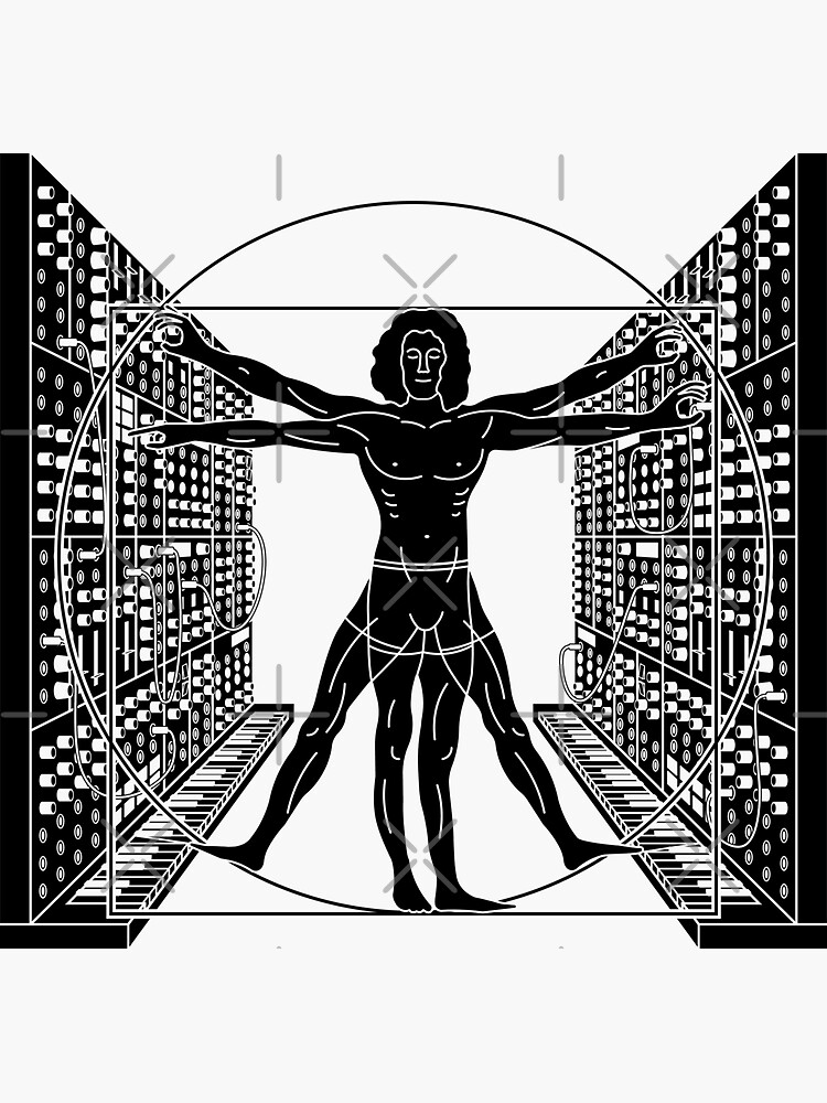 "Modular Synth Player" Sticker for Sale by AtomicMalibu | Redbubble