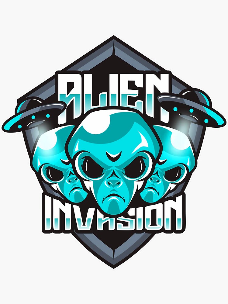 "Alien Invasion " Sticker for Sale by supportyolo | Redbubble