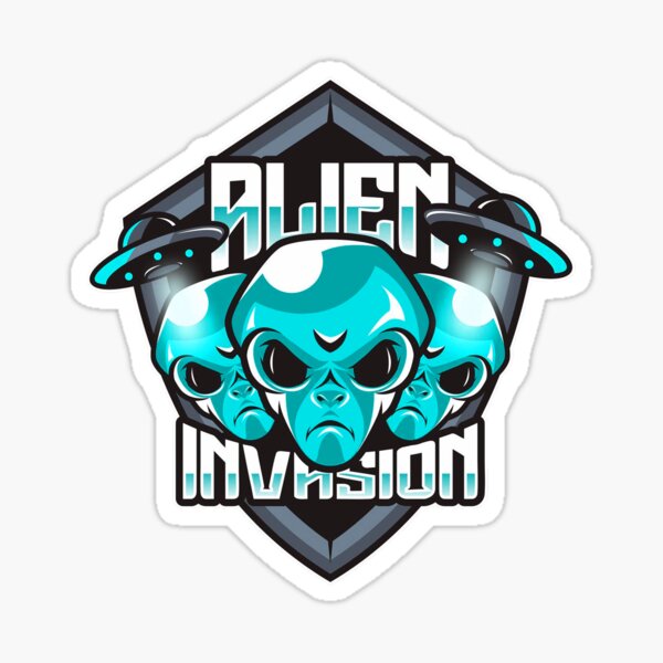"Alien Invasion " Sticker for Sale by supportyolo | Redbubble
