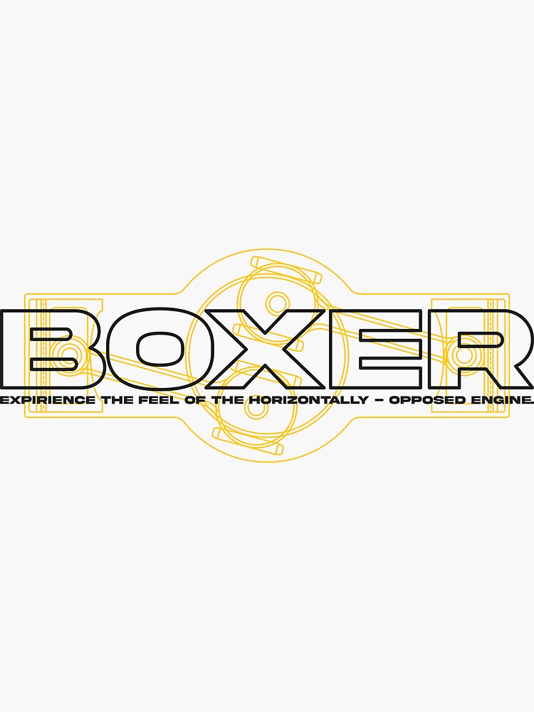 "Boxer Blueprint Engine Layout " Sticker for Sale by Kiddograph | Redbubble
