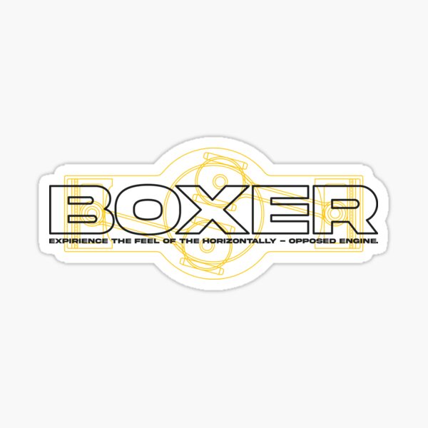 "Boxer Blueprint Engine Layout " Sticker for Sale by Kiddograph | Redbubble