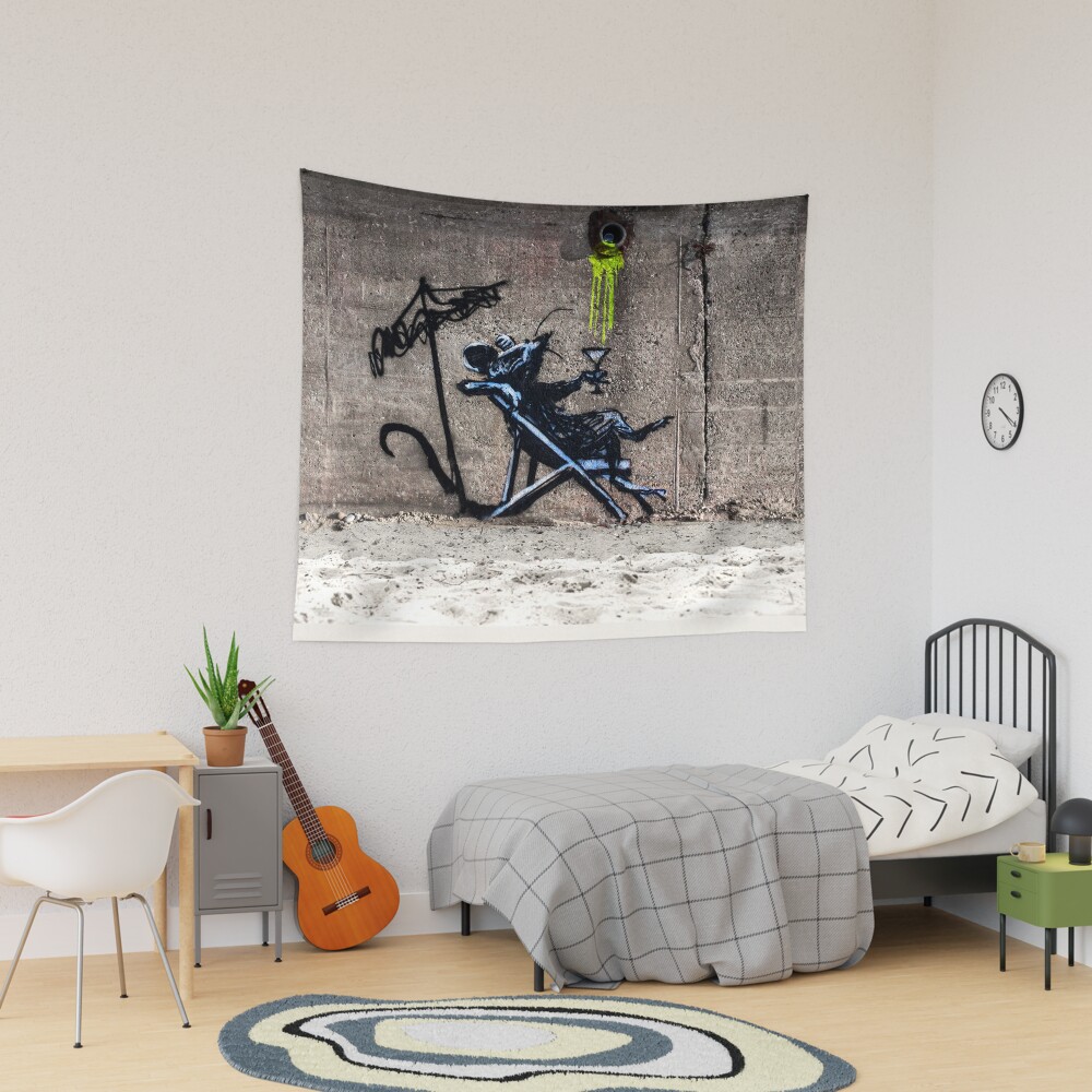 "Banksy Cocktail Rat - Original Mural" Art Print for Sale by WE-ARE ...