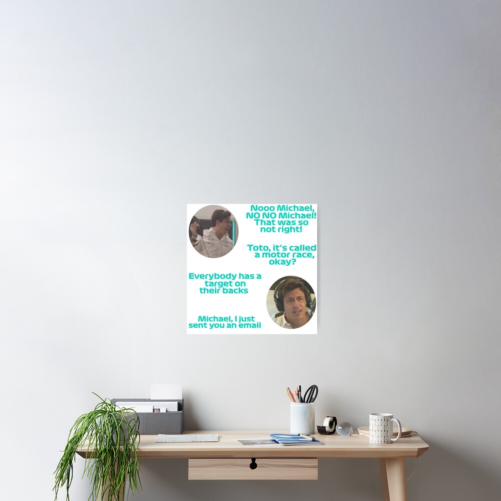 "Toto Wollf Sticker - Toto Wolff Quotes" Poster for Sale by ...