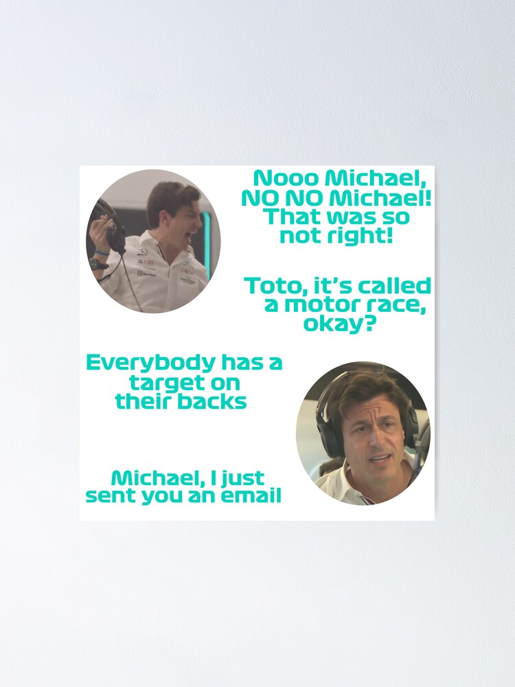"Toto Wollf Sticker - Toto Wolff Quotes" Poster for Sale by ...