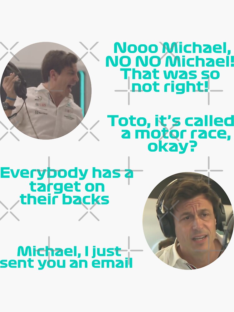 "Toto Wollf Sticker - Toto Wolff Quotes" Sticker for Sale by ...
