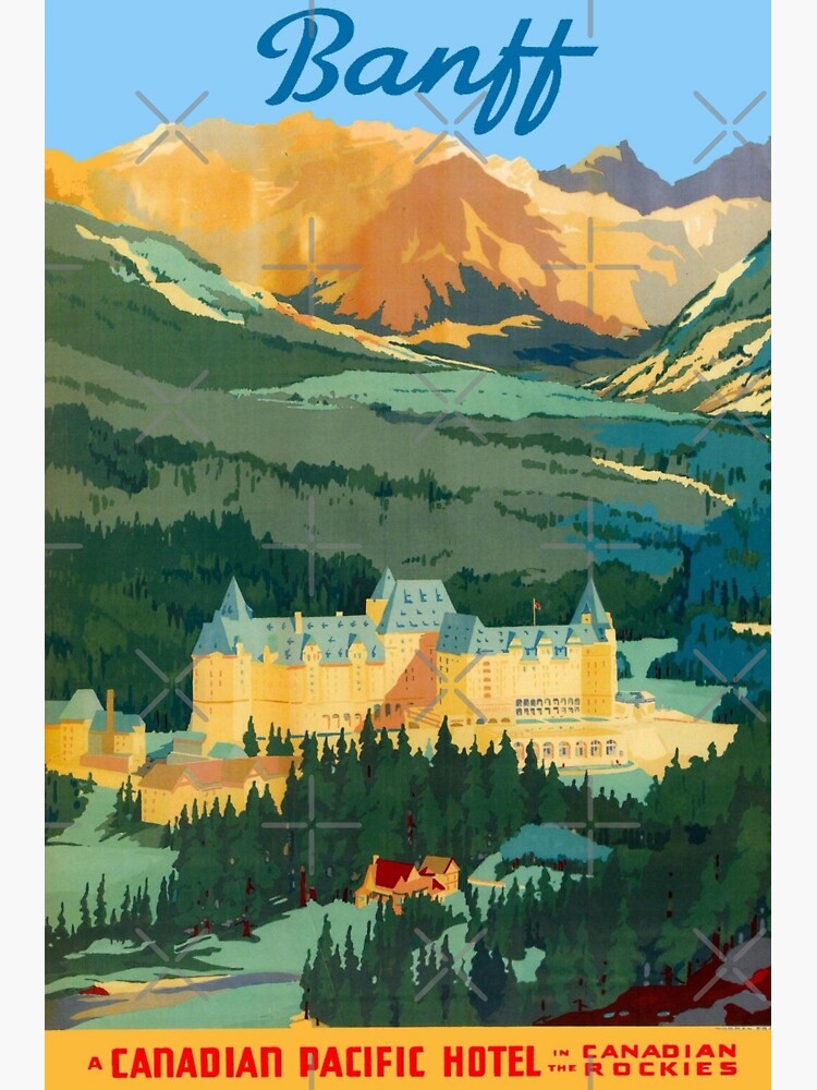 "Banff Canada Vintage Travel Poster | Canadian Tourism Art Poster ...