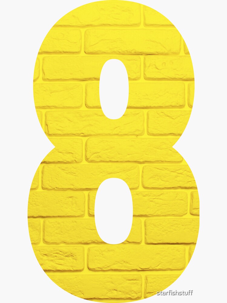 "UNIQUE Number 8 " Sticker for Sale by starfishstuff | Redbubble