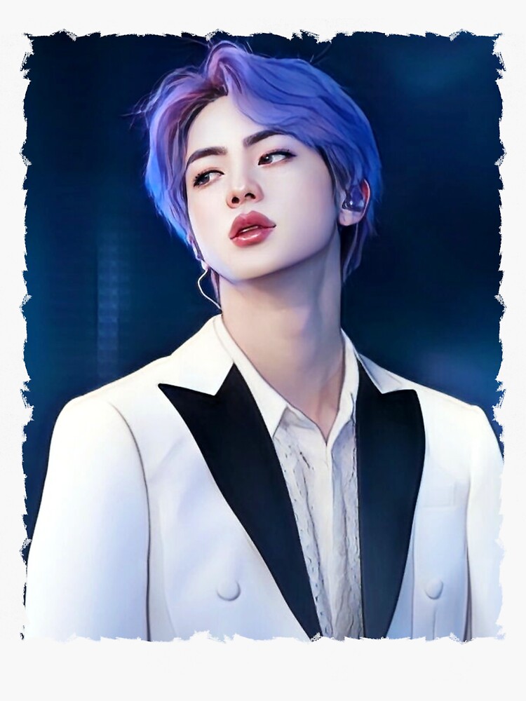 "BTS Jin Digital Art Vector" Sticker for Sale by myusic | Redbubble