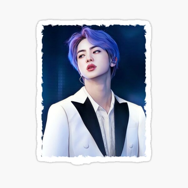 "BTS Jin Digital Art Vector" Sticker for Sale by myusic | Redbubble
