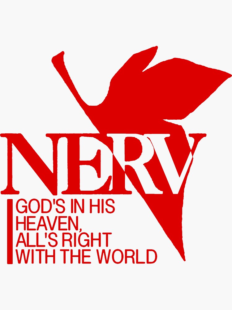 "NERV Logo Redesign" Sticker for Sale by ArchiTelos | Redbubble