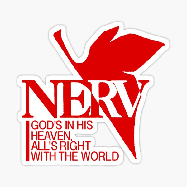"NERV Logo Redesign" Sticker for Sale by ArchiTelos | Redbubble