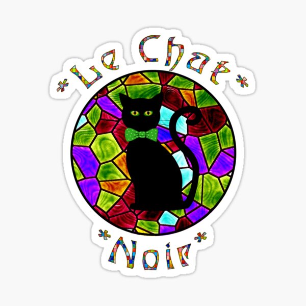 "Le Chat Noir" Sticker by Sinmara12 | Redbubble