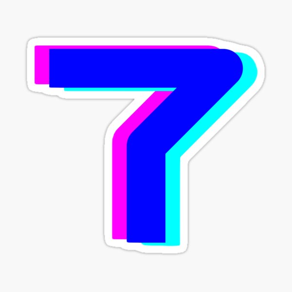 "Number 7 / number seven is suitable for training" Sticker for Sale by ...
