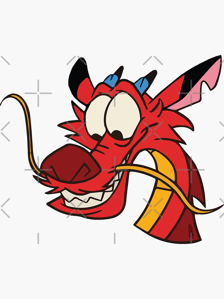"Mushu" Sticker for Sale by swagster9 | Redbubble