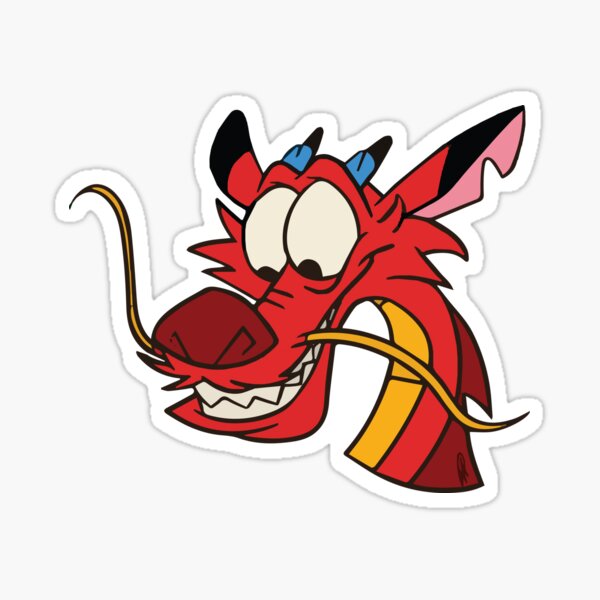 "Mushu" Sticker for Sale by swagster9 | Redbubble