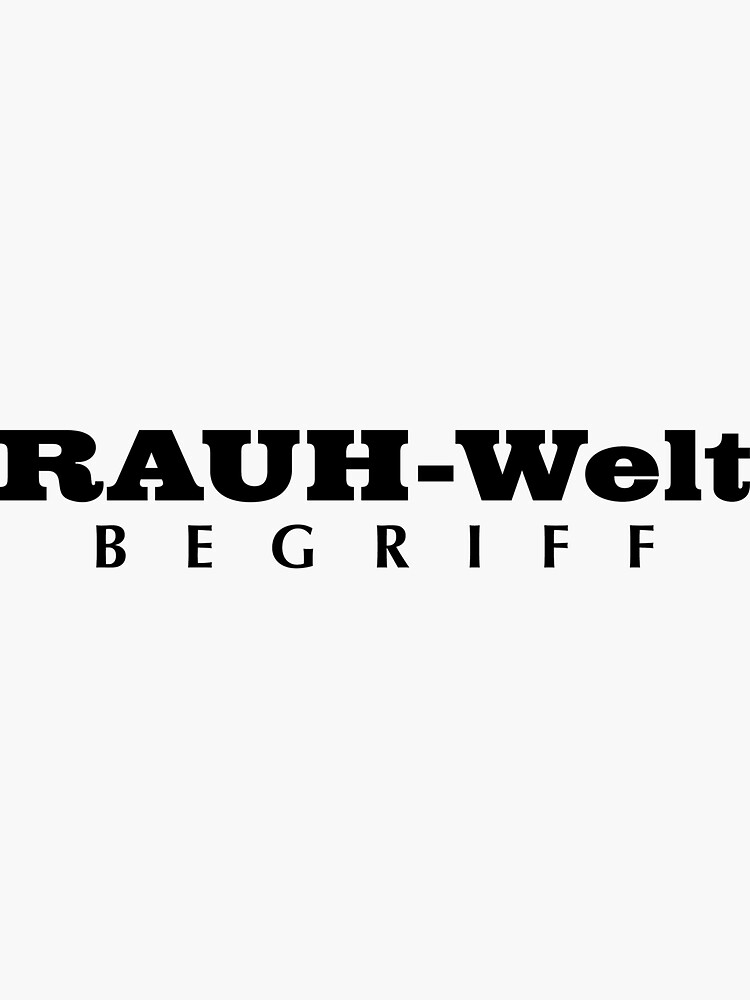 "RWB RAUH-WELT BEGRIFF" Sticker by Aspretto | Redbubble