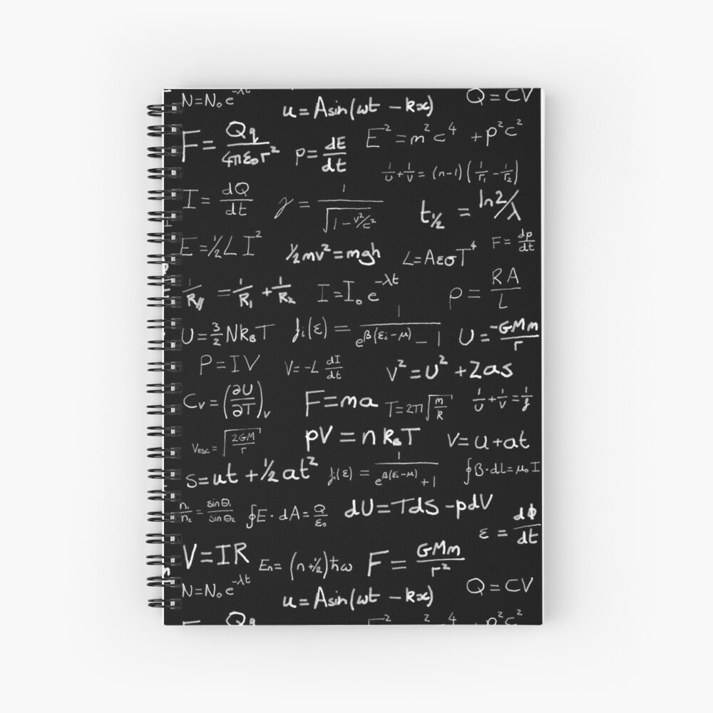 "Physics - handwritten" Spiral Notebook for Sale by Hannah-C | Redbubble