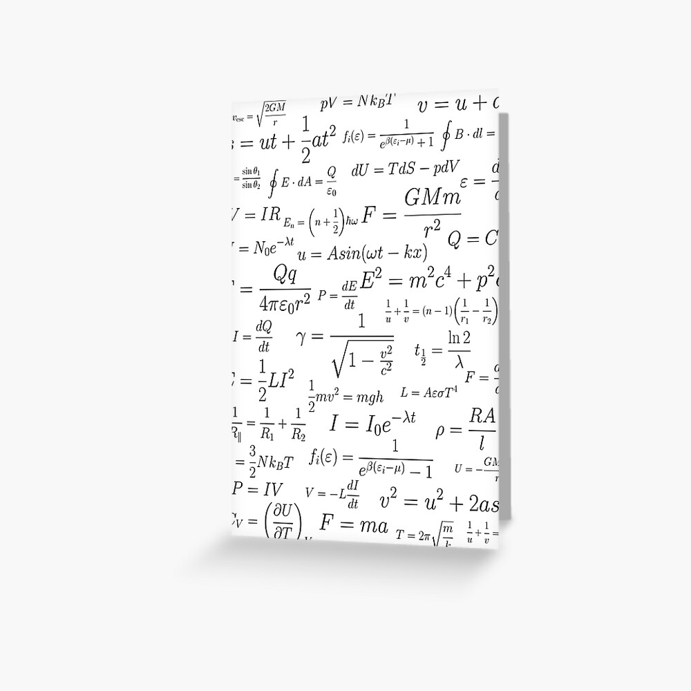 "Physics" Greeting Card for Sale by Hannah-C | Redbubble