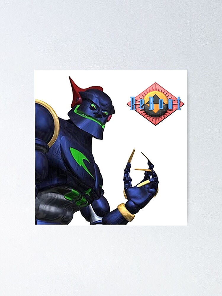 "ReBoot Megabyte and Logo" Poster for Sale by Majamestic | Redbubble