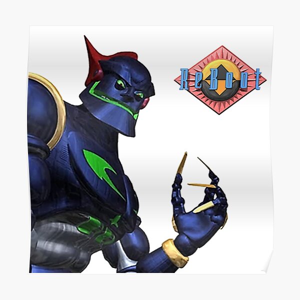 "ReBoot Megabyte and Logo" Poster for Sale by Majamestic | Redbubble