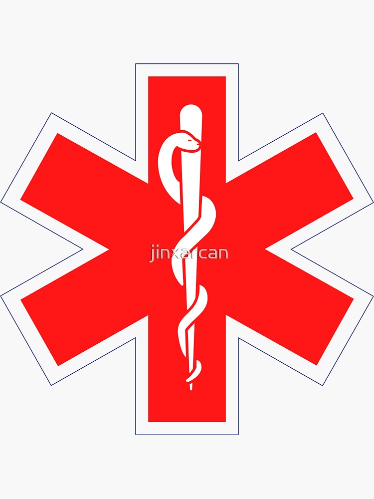 "Medical Health Care red cross logo" Sticker for Sale by jinxarcan ...