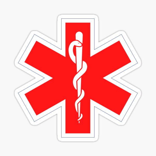 "Medical Health Care red cross logo" Sticker for Sale by jinxarcan ...