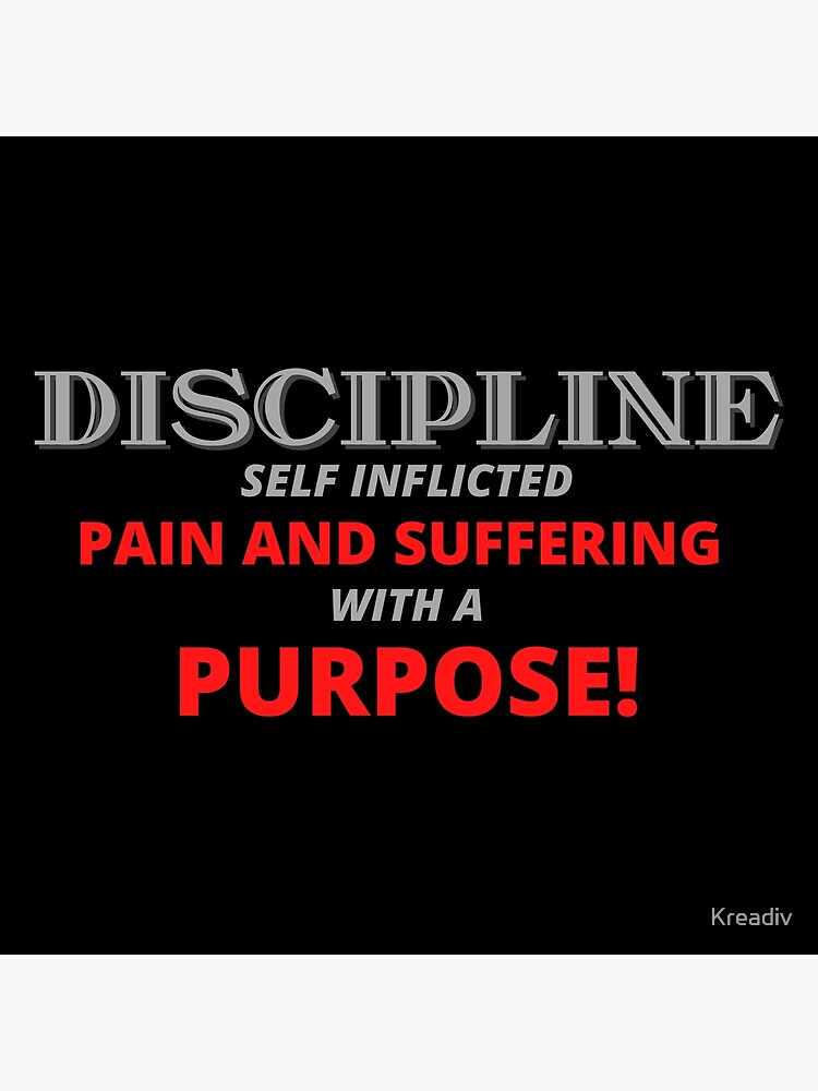 "Discipline Pain with a Purpose" Tote Bag for Sale by Kreadiv | Redbubble