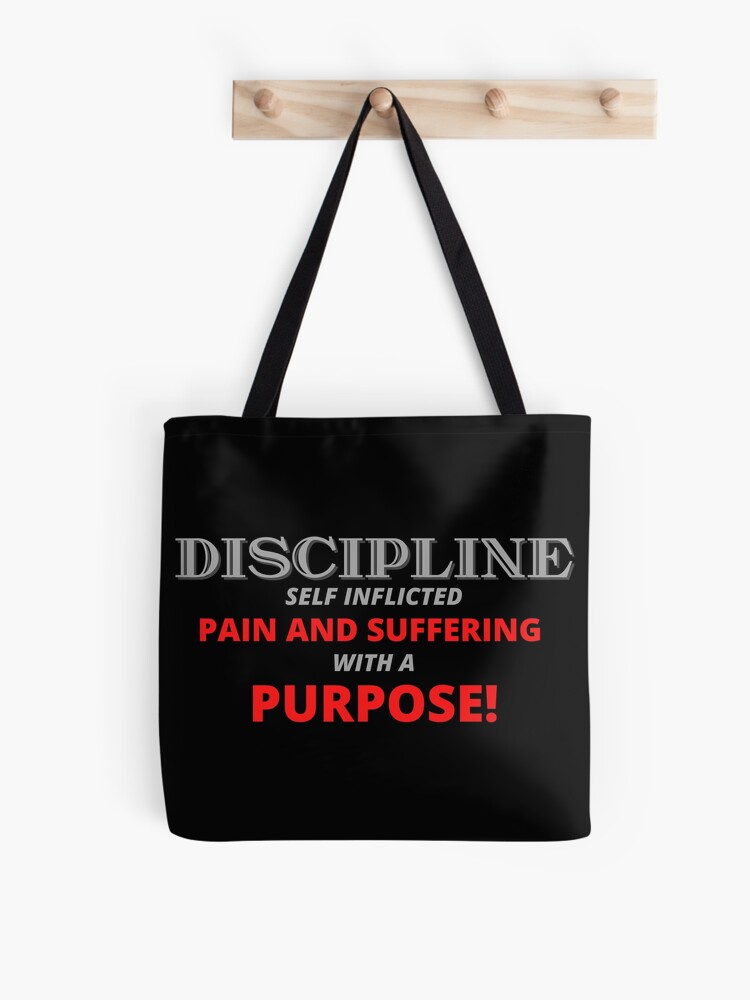 "Discipline Pain with a Purpose" Tote Bag for Sale by Kreadiv | Redbubble