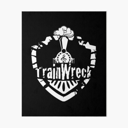 "TrainWreck Full Logo White on Black" Art Board Print by JazMac | Redbubble