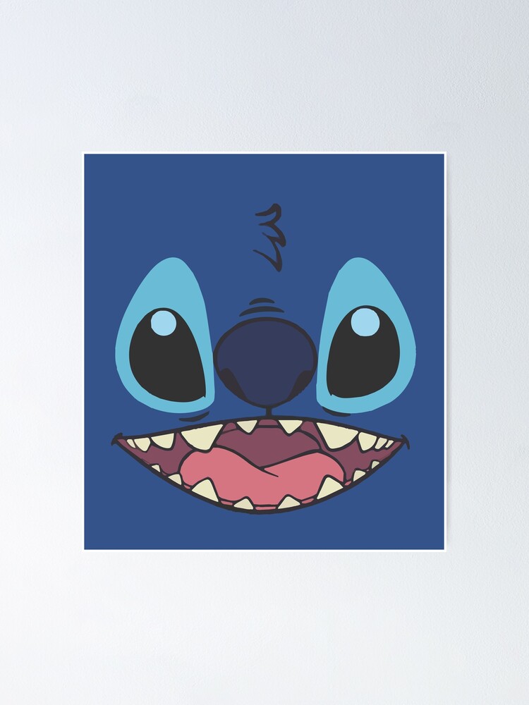 "Stitch Face Features" Poster for Sale by swagster9 | Redbubble