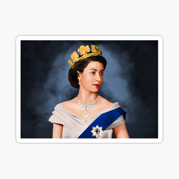 "Queen Elizabeth II" Sticker for Sale by TudorEmporium | Redbubble