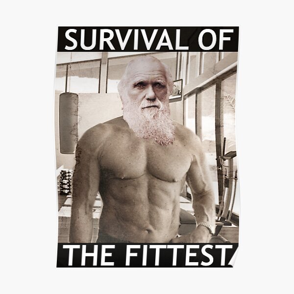 "Darwin - Survival of the Fittest" Poster by eightkingdoms | Redbubble