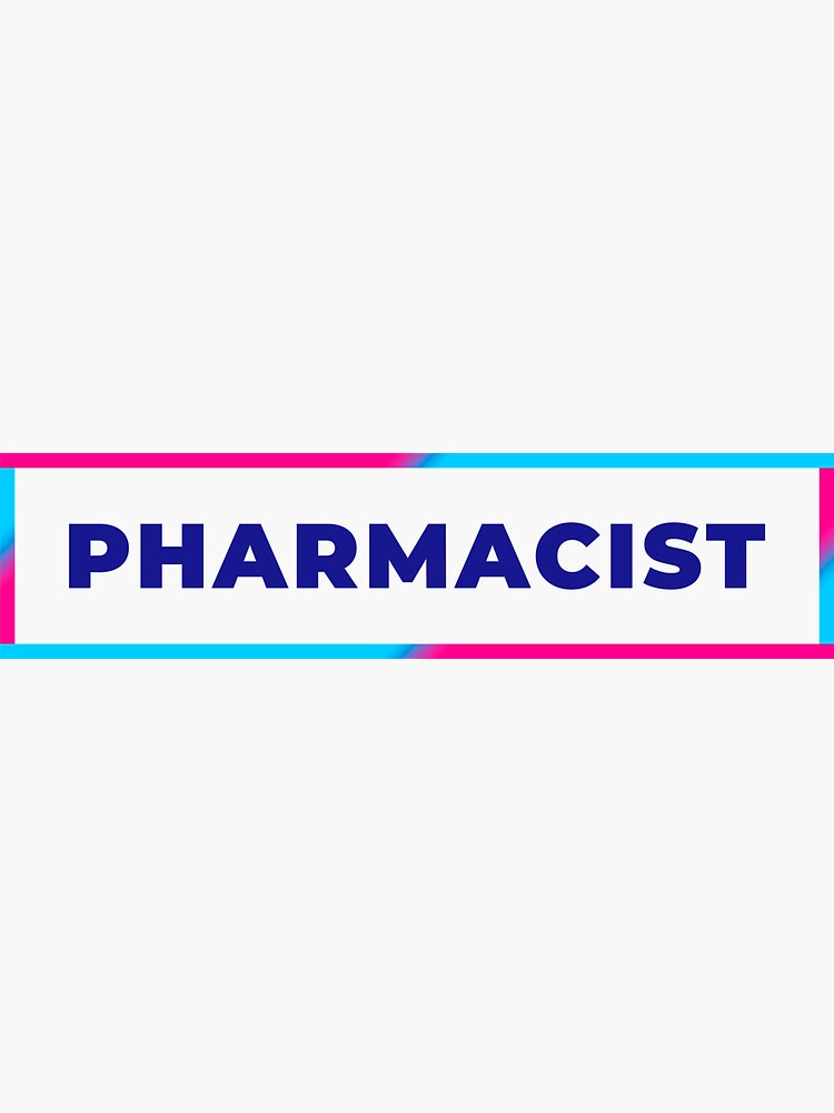 "Pharmacist retro colorful frame" Sticker for Sale by SVPOD | Redbubble