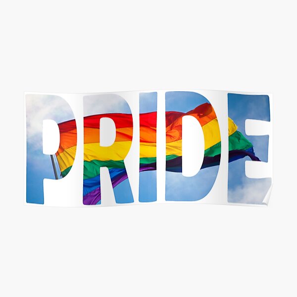 "Pride Rainbow Flag" Poster for Sale by PinkBoat | Redbubble